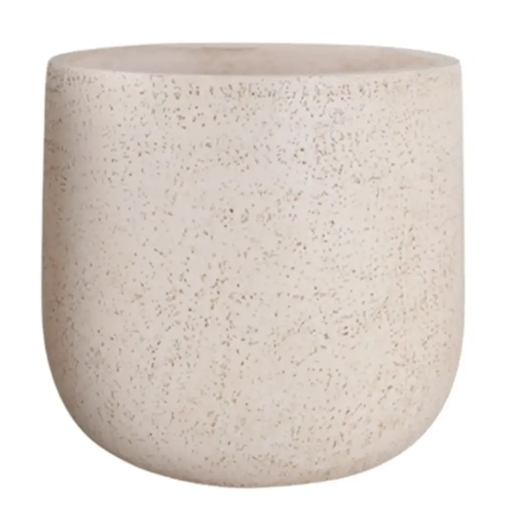Textured Planter Ivory 14in | Dwellings Home Trinidad